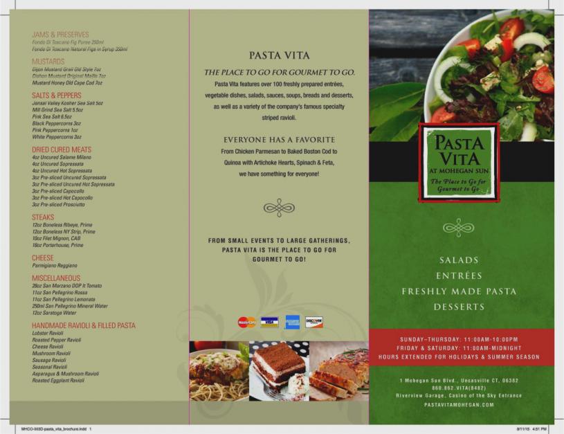 Pasta Vita - Restaurant - Let's See The Menu.com